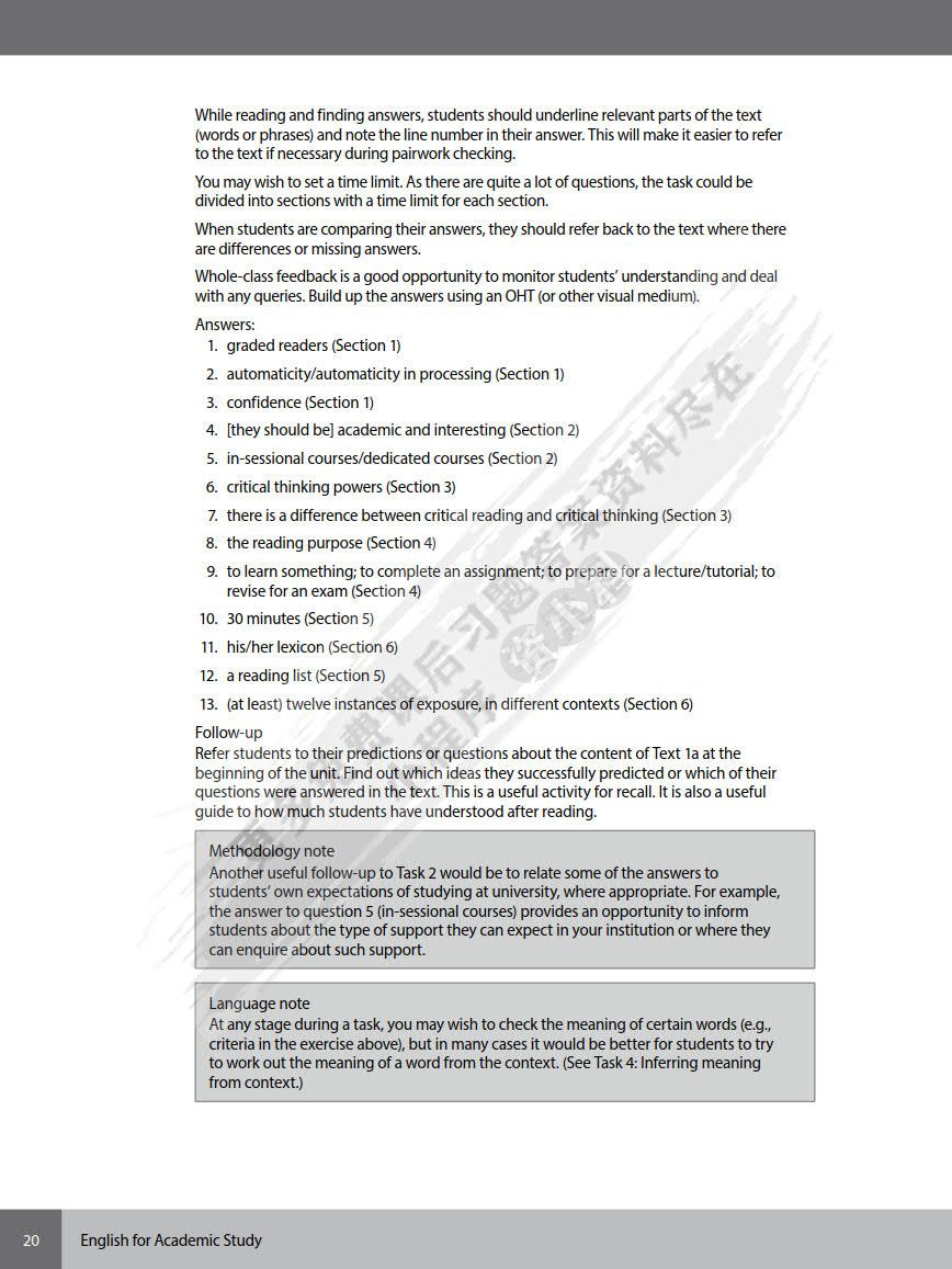 学术英语阅读John Slaght课后习题答案解析